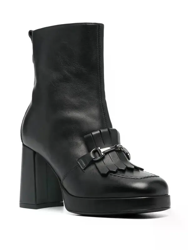 NEROGIARDINI 90mm Leather Boots With Horsebit Detail