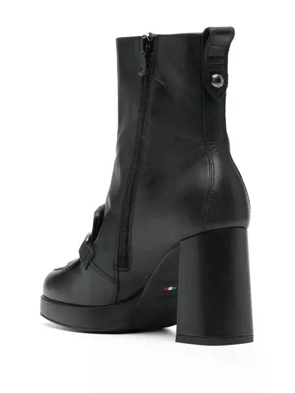 NEROGIARDINI 90mm Leather Boots With Horsebit Detail