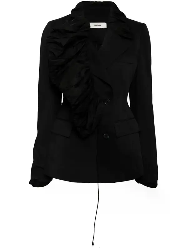 BESFXXK Draped Double-breasted Blazer