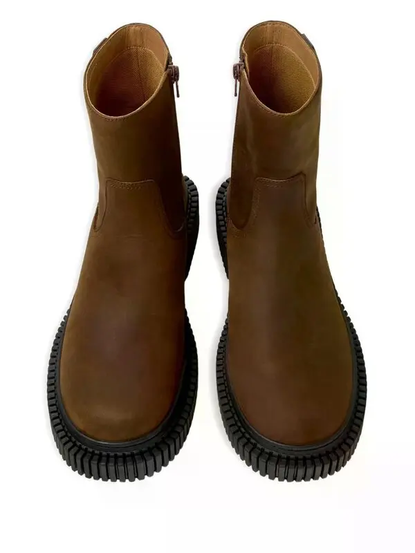Camper Pix Berlin Zip-detail Platform Boots - Brown