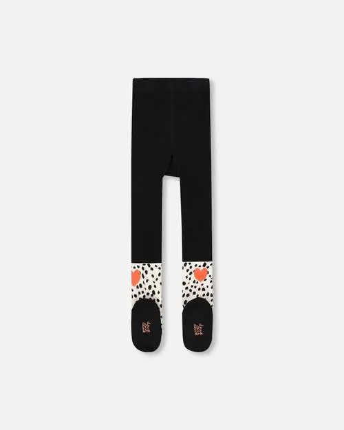 DEUX PAR DEUX Dalmatian Patterned Knit Tights