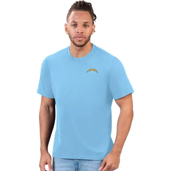MARGARITAVILLE Los Angeles Chargers Wastin' Away T-shirt - Light Blue