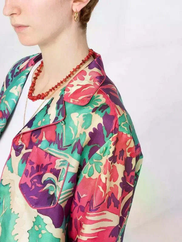 Red Valentino Abstract-print Silk Shirt