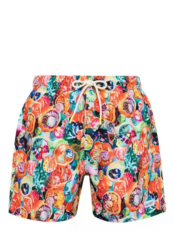 BOARDIES Abstract-print Swim Shorts - Multicolour