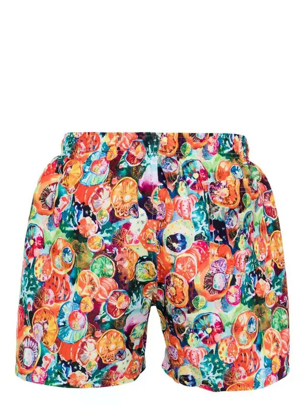 BOARDIES Abstract-print Swim Shorts - Multicolour