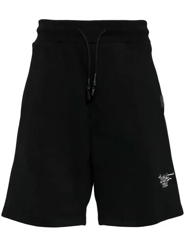 PHOBIA Embroidered Logo Cotton Shorts