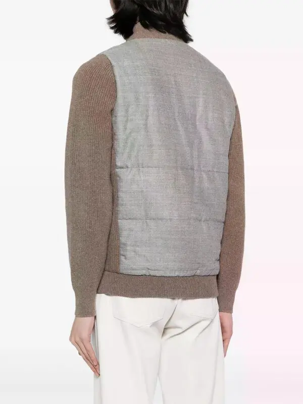 Luciano Barbera Panelled Ribbed-knit Jacket