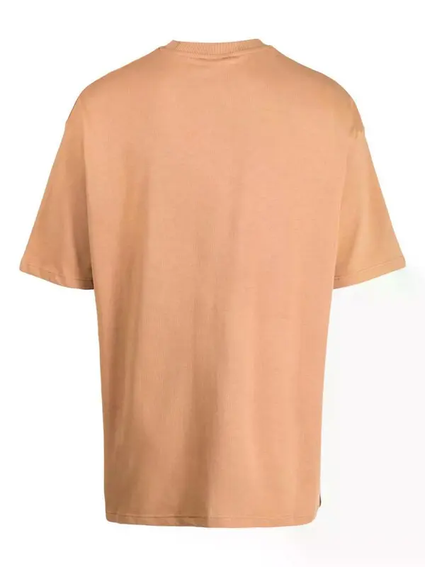 PHOBIA Lightning-print Cotton T-shirt - Brown
