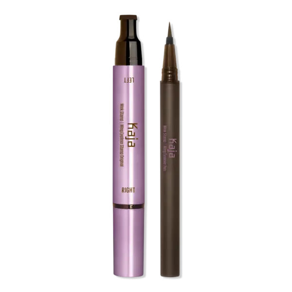 KAJA Wink Stamp Waterproof Winged Eyeliner Stamp & Liquid Pen - Dark Brown - Original Cat Eye