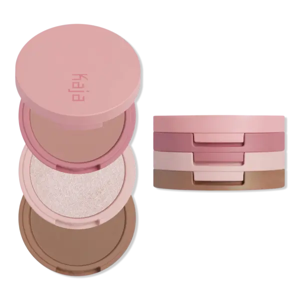 KAJA Play Bento Cream Bronzer, Powder Blush & Highlighter Trio - Sugar Cookie