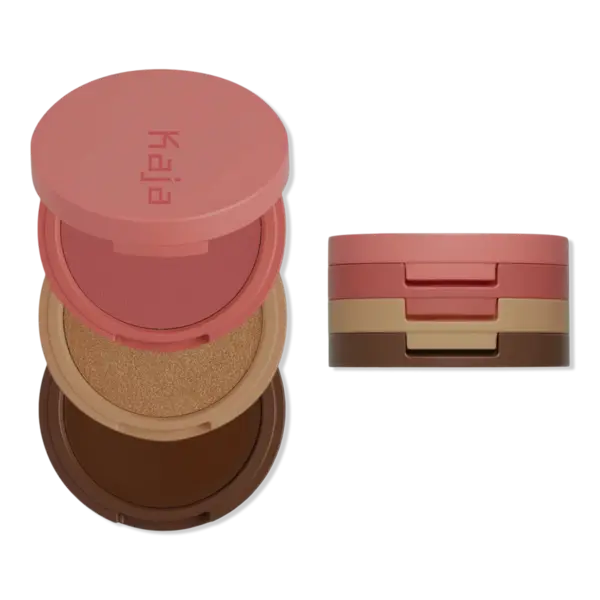 KAJA Play Bento Cream Bronzer, Powder Blush & Highlighter Trio - Mochamallow