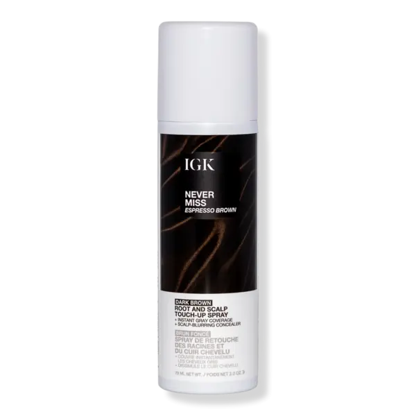 IGK Never Miss Root And Scalp Touch-up Spray - Espresso Brown