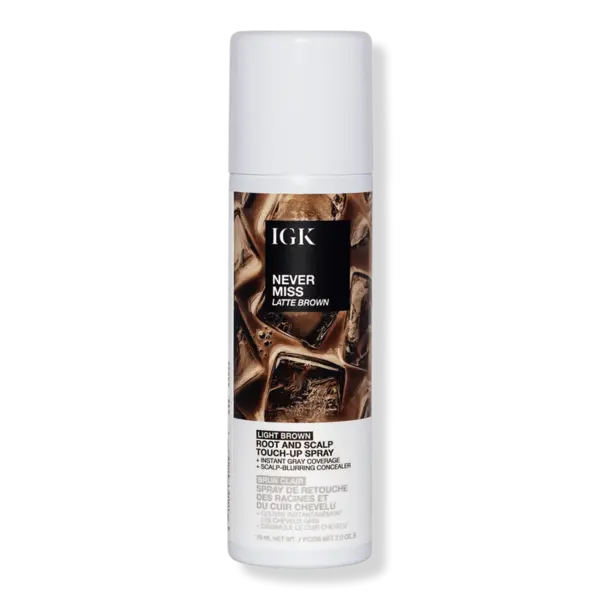 IGK Never Miss Root And Scalp Touch-up Spray - Latte Brown