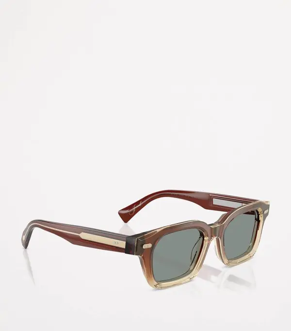 Brunello Cucinelli Acetate Square Sunglasses - Red