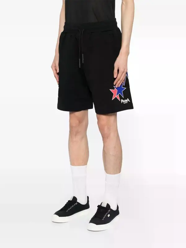 PHOBIA Starry Lightning Print Cotton Shorts