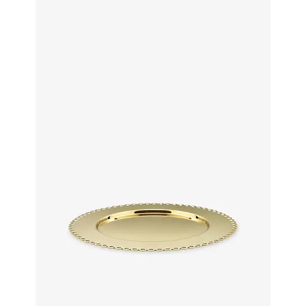 ALESSI Edges Pvd-brass And Stainless-steel Placemat 32.5cm - Gold