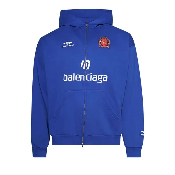 Balenciaga Logo Zip-up Hoodie