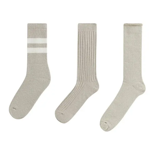 Kith Mix Socks Set Of 3 - Grey