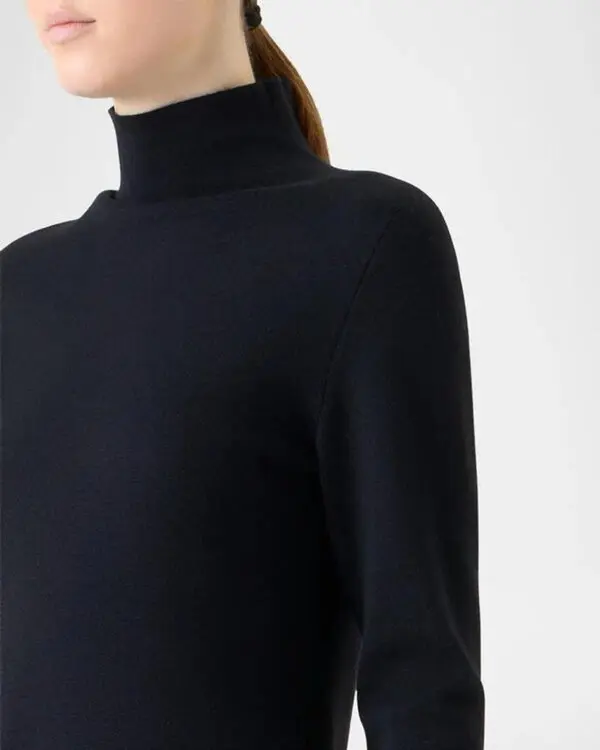 Akris Cashmere-silk Milano Knit Tunic Sweater - Black