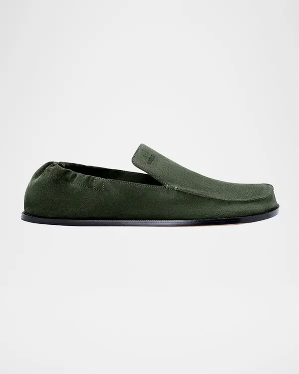 Loewe Flex Suede Moc-toe Loafers - Sage