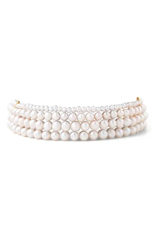 Éliou Camille Freshwater Pearl Choker - White