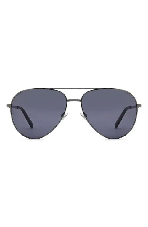 Fossil 60mm Pilot Sunglasses - Dark Ruthenium/grey
