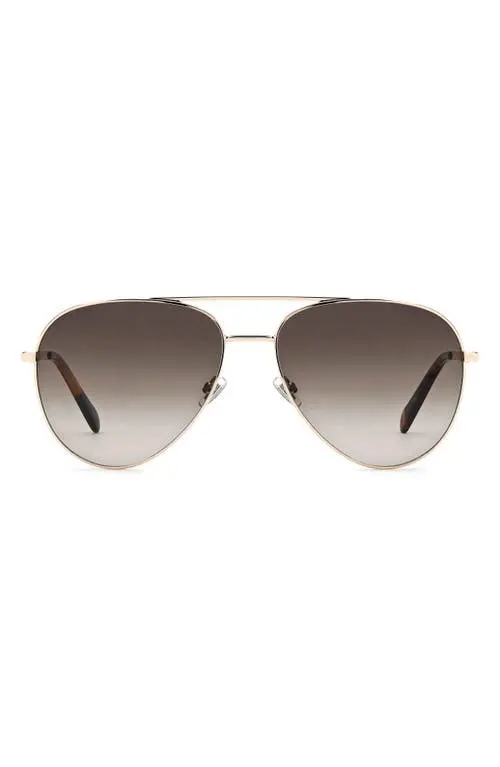 Fossil 60mm Pilot Sunglasses - Light Gold/brown Sf