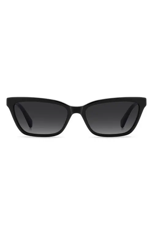 Kate Spade New York 55mm Gradient Rectangular Sunglasses - Black/dark Grey Sf