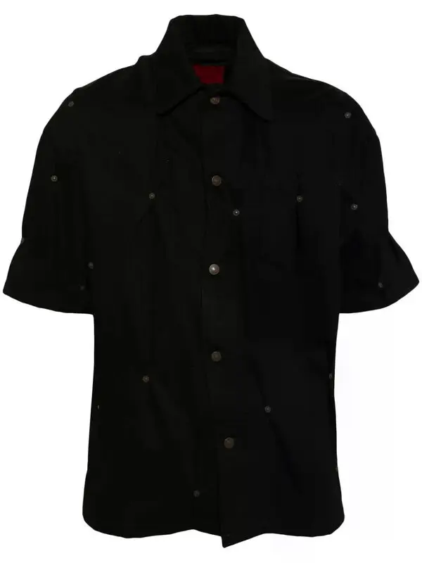 KUSIKOHC Multi-rivet Denim Short Sleeves Shirt