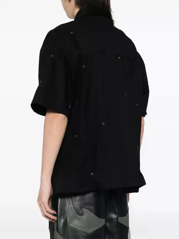 KUSIKOHC Multi-rivet Denim Short Sleeves Shirt