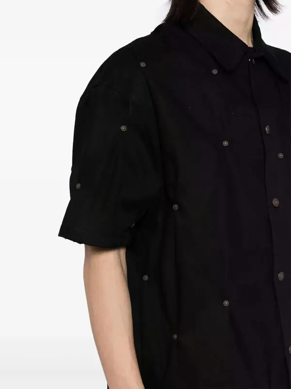 KUSIKOHC Multi-rivet Denim Short Sleeves Shirt