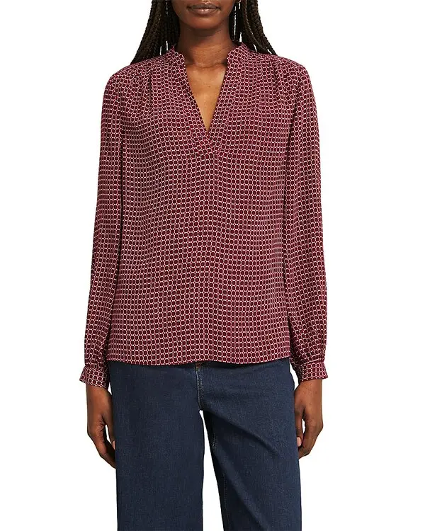 HOBBS LONDON Mila Blouse - Red Multi