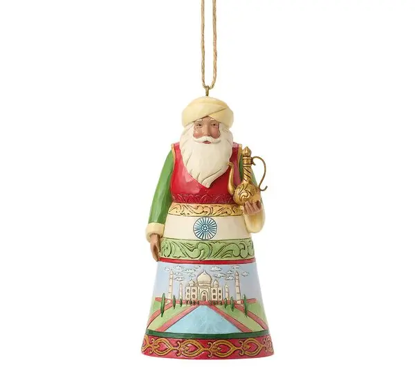 JIM SHORE Heartwood Creek Santa Around World In Dia Orn 4.65 - One-color