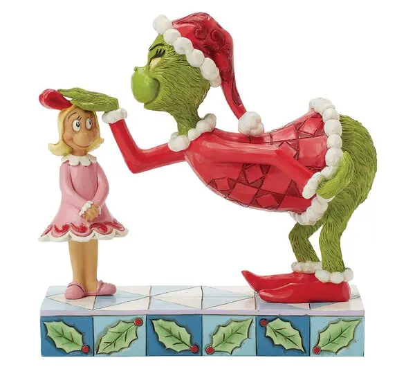 JIM SHORE Grinch Pat Cindy Lou's Head Figurine .4in H - One-color