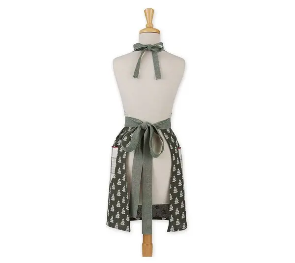 DESIGN IMPORTS Holiday Greens Printed Apron