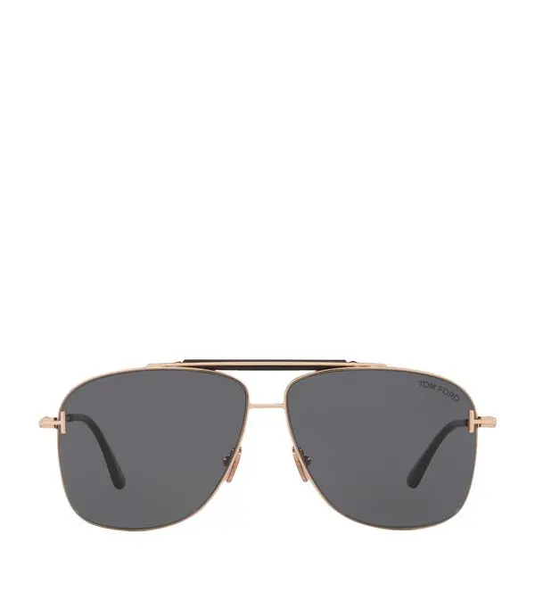 TOM FORD Jaden Aviator Sunglasses - Silver