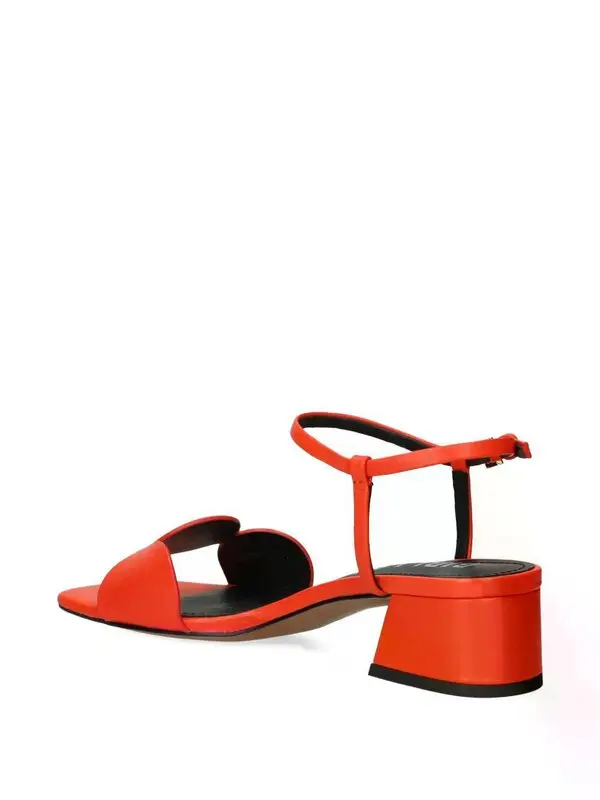 BIBI LOU Block-heel Heeled Sandals With Round Embellishments - Red