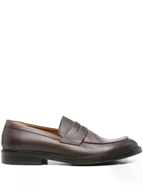 Eleventy Penny Leather Loafers