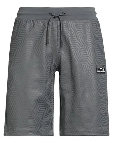 EA7 Cotton-elastane French Terry Athletic Shorts - Grey