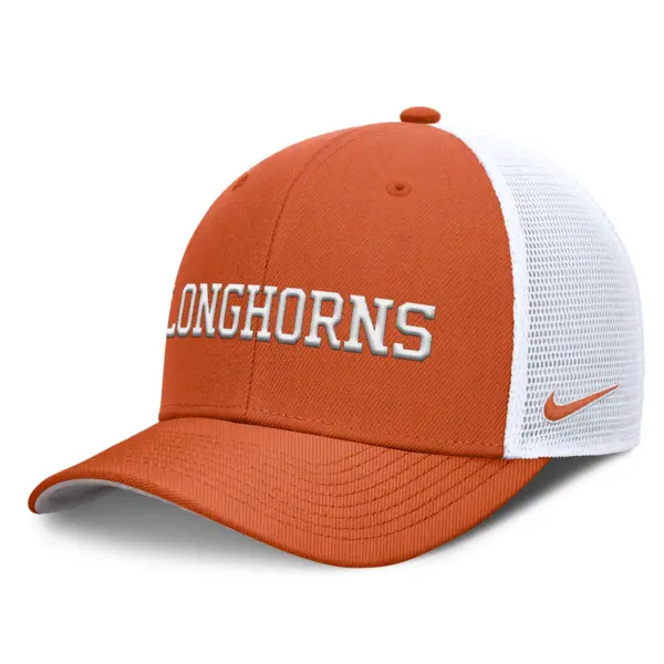 Nike Texas Dugout Coaches Rise Dri-fit College Trucker Adjustable Hat - Orange