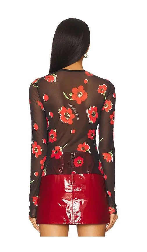 Moschino Sheer Floral Long Sleeve