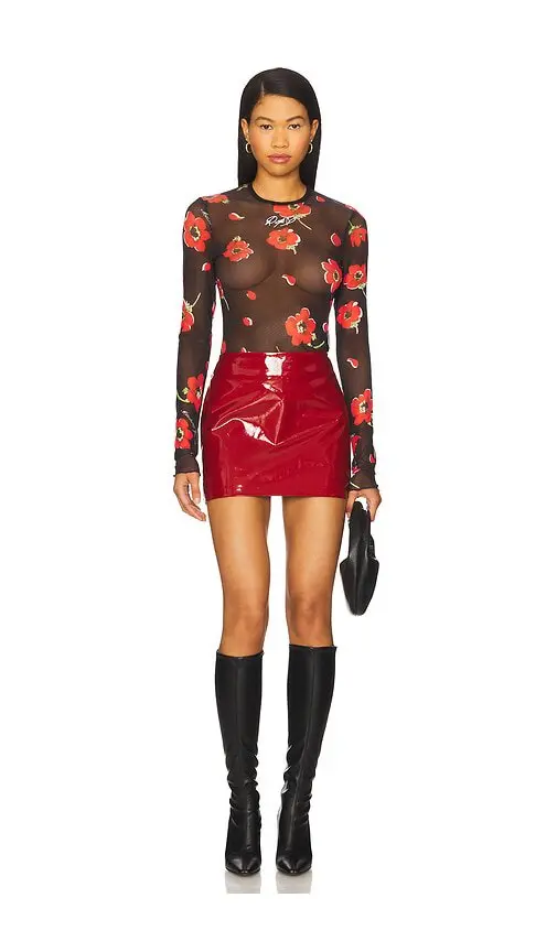 Moschino Sheer Floral Long Sleeve