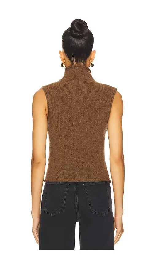 Joe's Jeans Stevie Sleeveless Roll Neck Sweater - Cinnamon