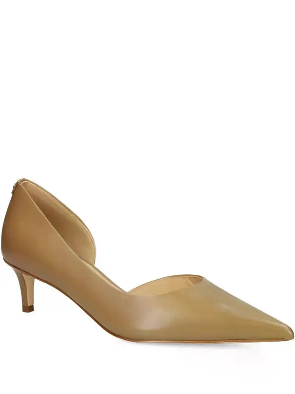 Michael Kors Kitten-heel Pointed-toe Pumps - Brown