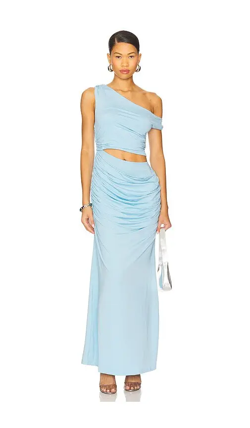 SNDYS. Rikke Jersey Maxi Dress - Blue