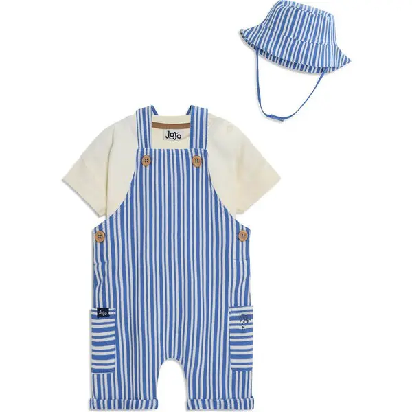 JOJO MAMAN BEBE Striped Cotton Set - Blue