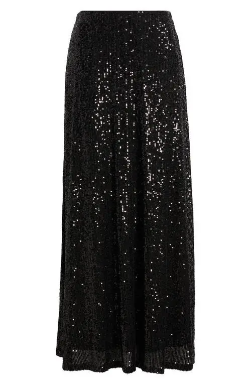Anne Klein Sequin Maxi Skirt - Anne Black