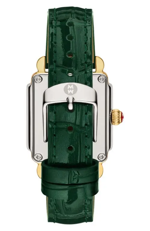 Michele Deco Madison Two-tone Diamond Watch - Two-tone/green