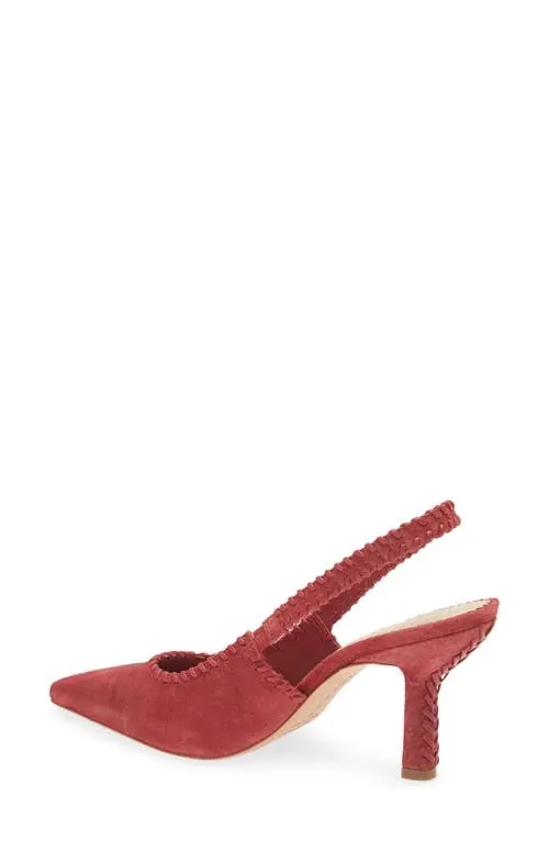 Cinq À Sept Suki Whipstitch Slingback Pumps - Bordeaux