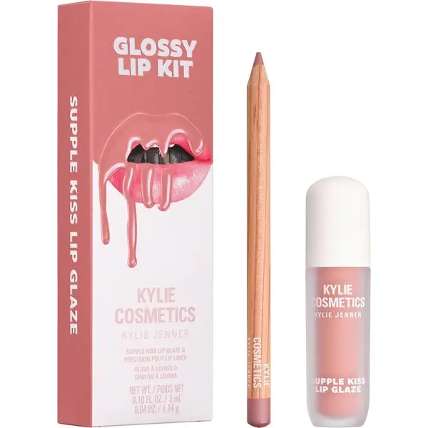 KYLIE COSMETICS Glossy Lip Kit $35 Value - Comes Naturally